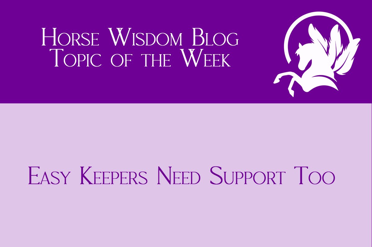 Easy Keepers Need Support Too - Feathermane Soul